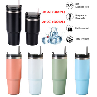 30 Oz/890 Ml Thermos Taza Termo De Acero Inoxidable De Café De Color Sólido Agua Aislada ...