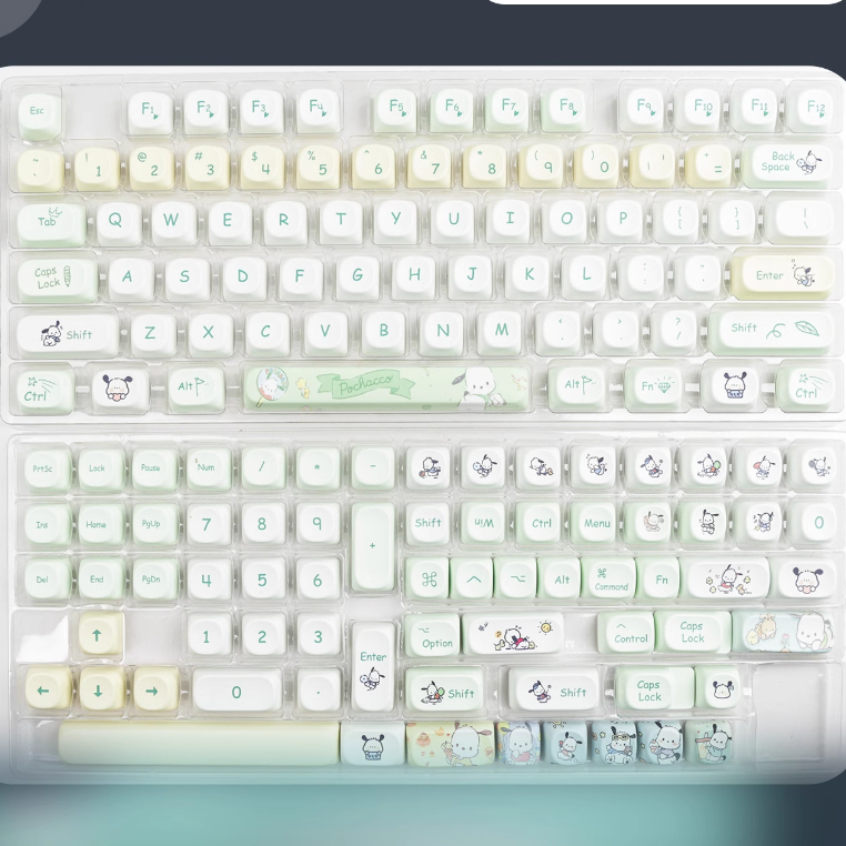 PBT keycaps Pacha Perro Miau Lindo Gato Sanrio MOA Altura Bloque ...