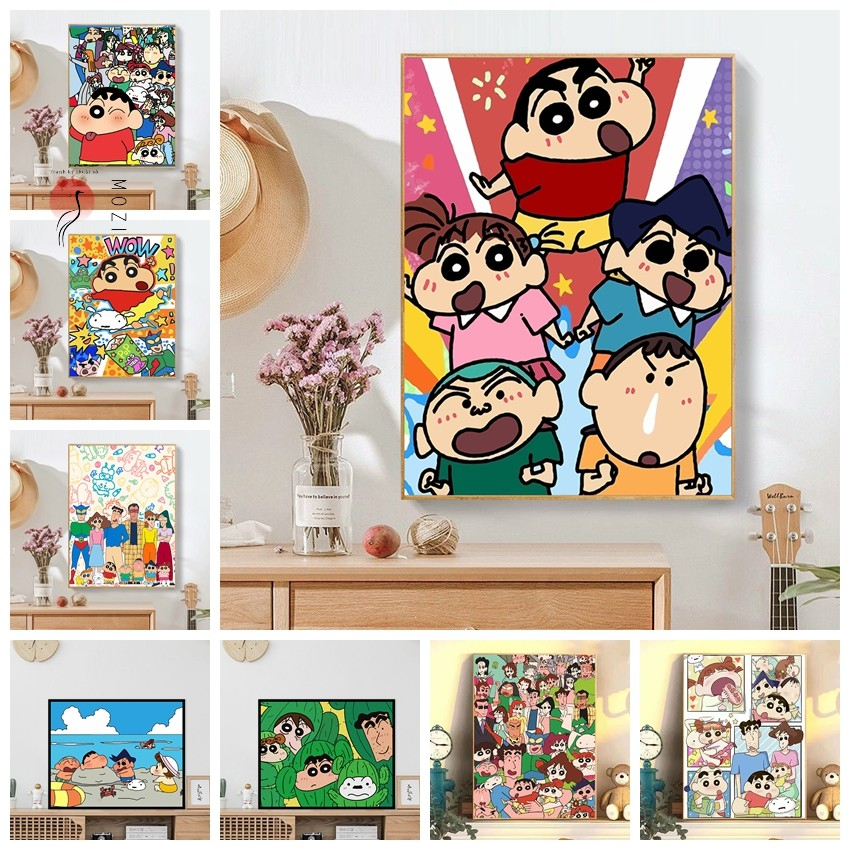 Mozi Crayon Shin-Chan Diy Pintura Digital Al Óleo Diy Animación De ...