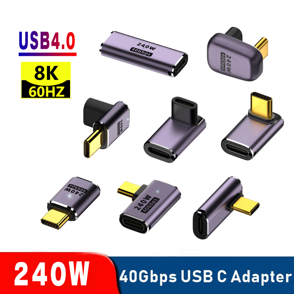 PD240W USB4.0 40Gbps Thunderbolt3 OTG Adaptador 8K @ 60Hz USB C A Tipo ...
