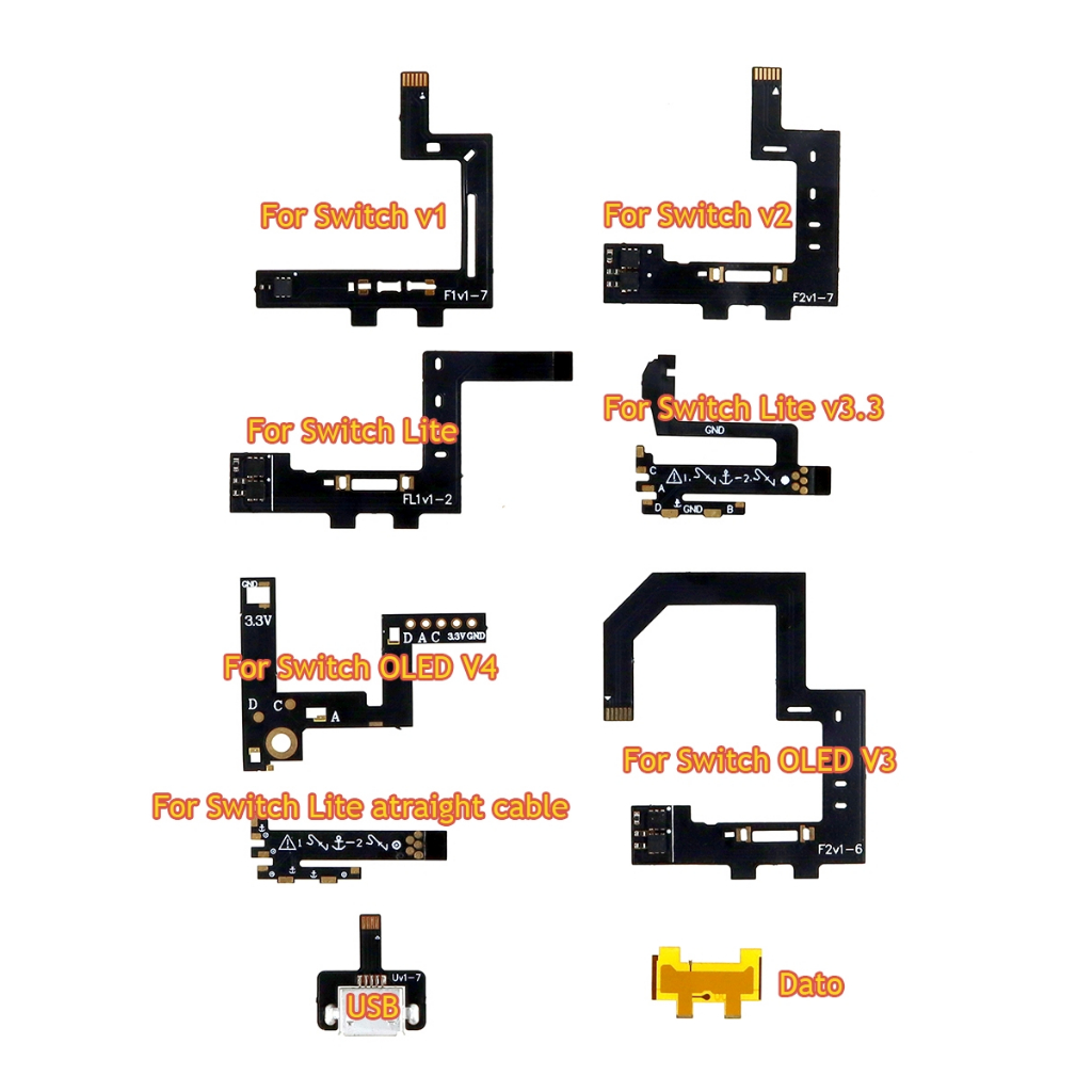 Para Switch OLED Emmc Dat0 Core Chip Para NS V1 V2 V3 Cable Flexible ...