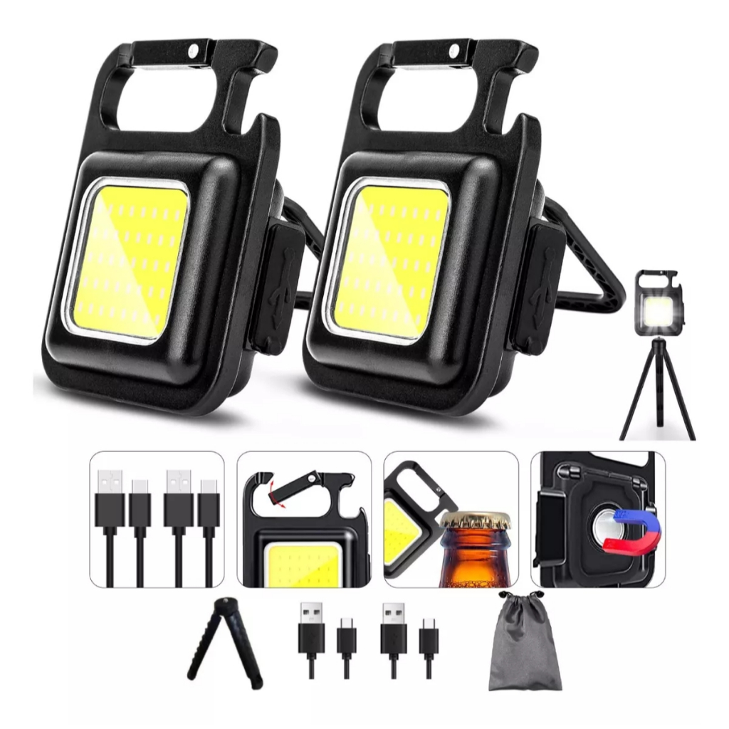 Lámpara De Mano Imán De Linterna De Trabajo Recargable Mini | Shopee México