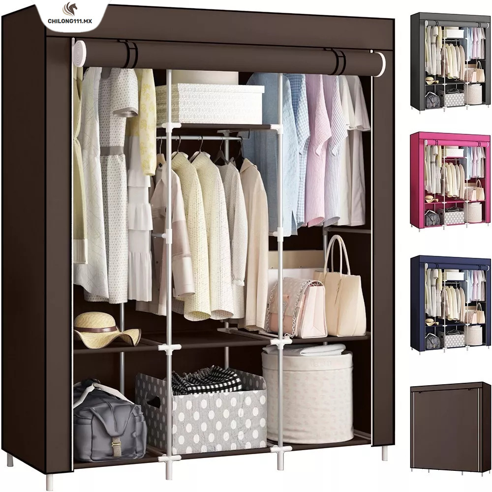 Closet Armario Armable Organizador 3 Puertas Entrepaños Base Aluminio ...