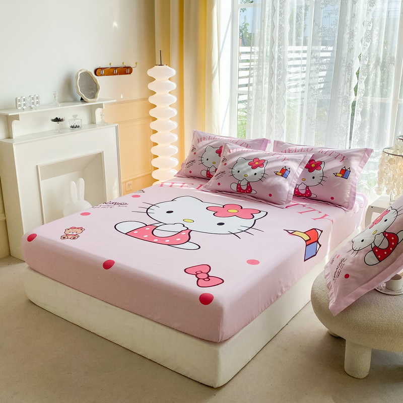 Sábana De Cama Linda Hello Kitty Sanrio Melody Kuromi Cinnamoroll Rosa ...