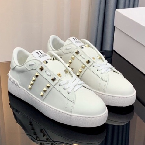 Valentino Remachado Cabeza Redonda Fondo Plano casual Pequeños Zapatos ...