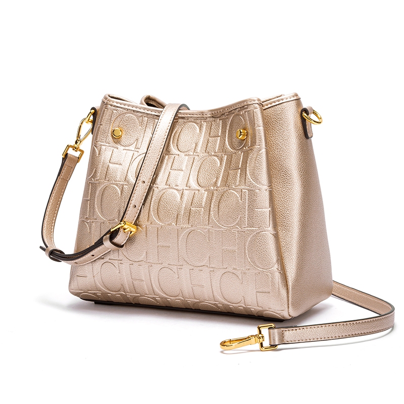 CHCH PU Bucket Bag Bolsa De Hombro Moda Empalme Salvaje Mensajero Marca ...
