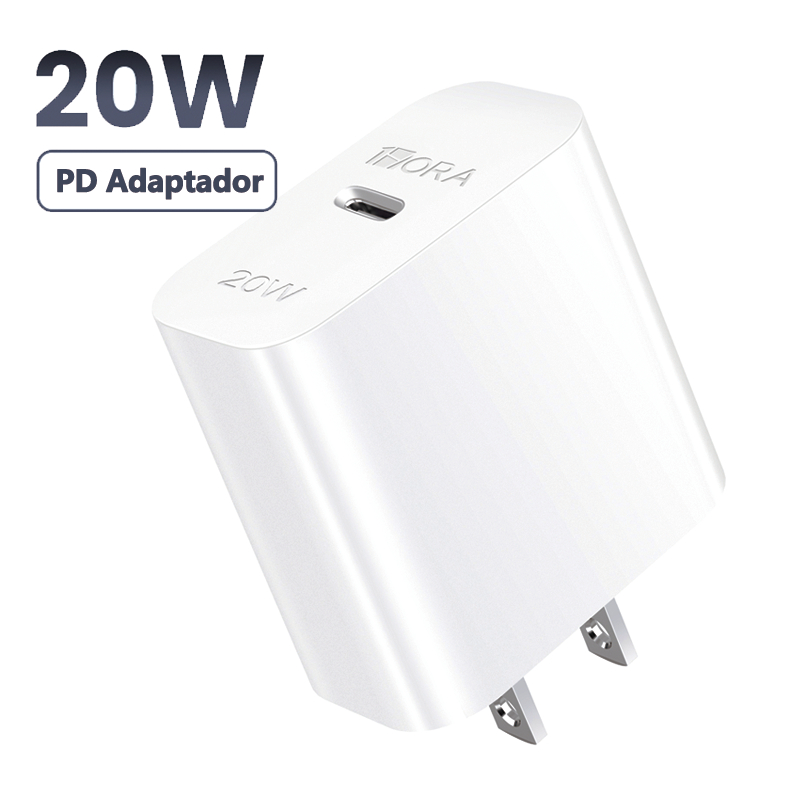1Hora Cargador PD 20W USB C Adaptador De Carga Rápida Puerto C Tabletas De Teléfono Móvil Para ...