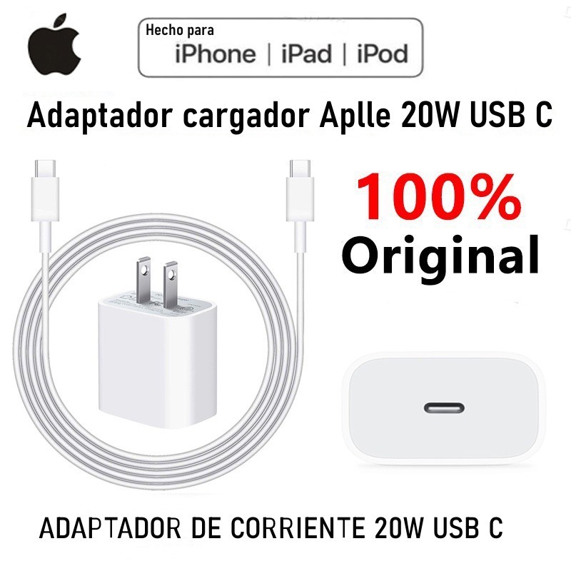 100% Original Apple Iphone 20W Type-C to Lightning Power adaptador ...