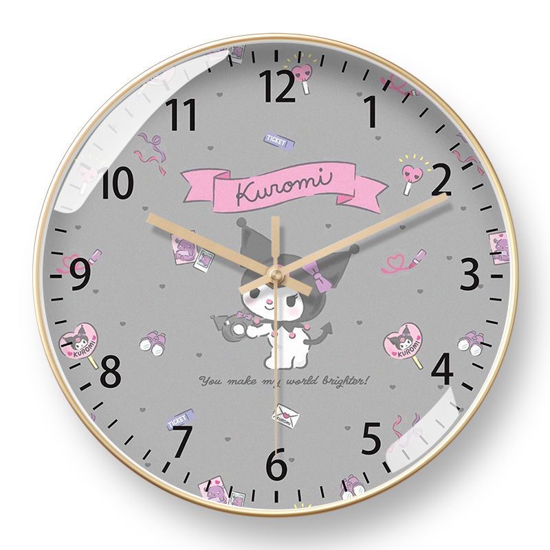 20CM Kawaii Anime Sanrio Kittys Kuromi Reloj De Pared De Dibujos ...