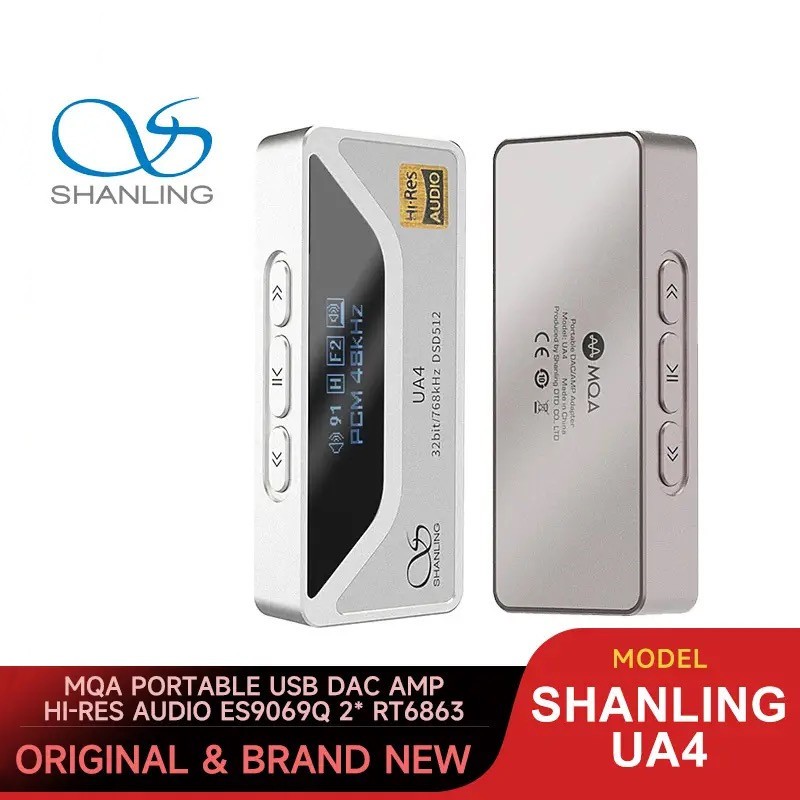 SHANLING UA4 MQA Amplificador De Auriculares USB Portátil Hi-Res Audio ES9069Q 2 * RT6863 chips ...