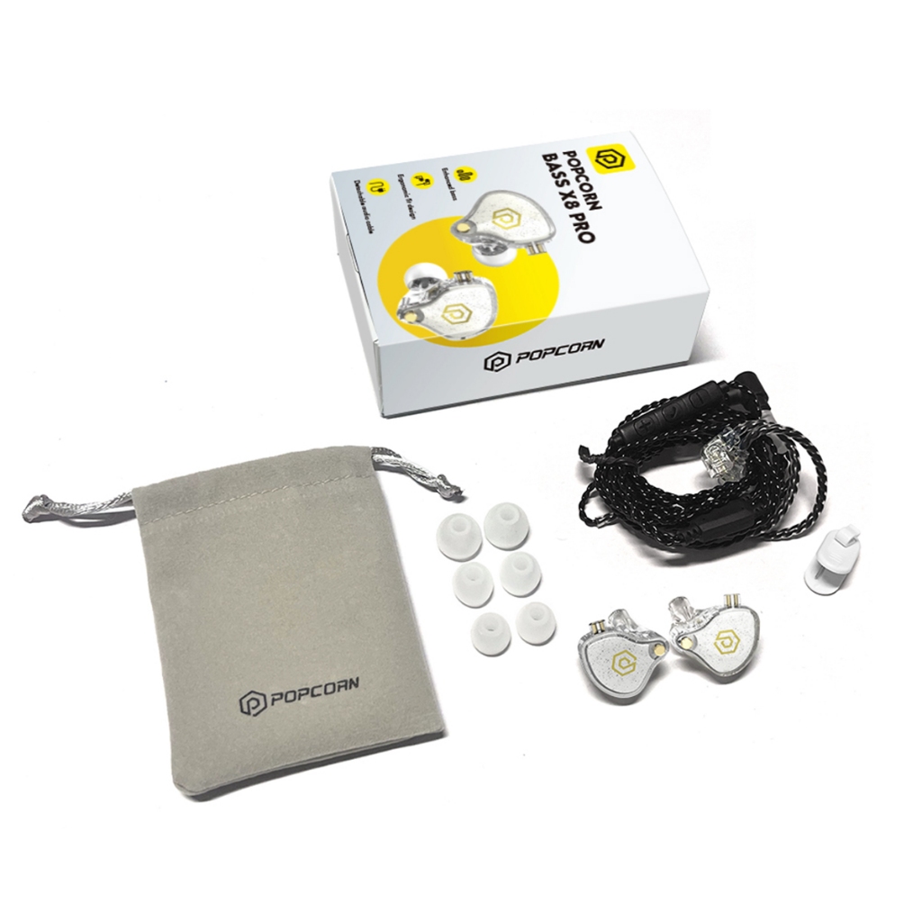 Popcorn Bass X8 PRO Auriculares Dinámicos Hi-Fi Earbuds In Ear Monitor ...