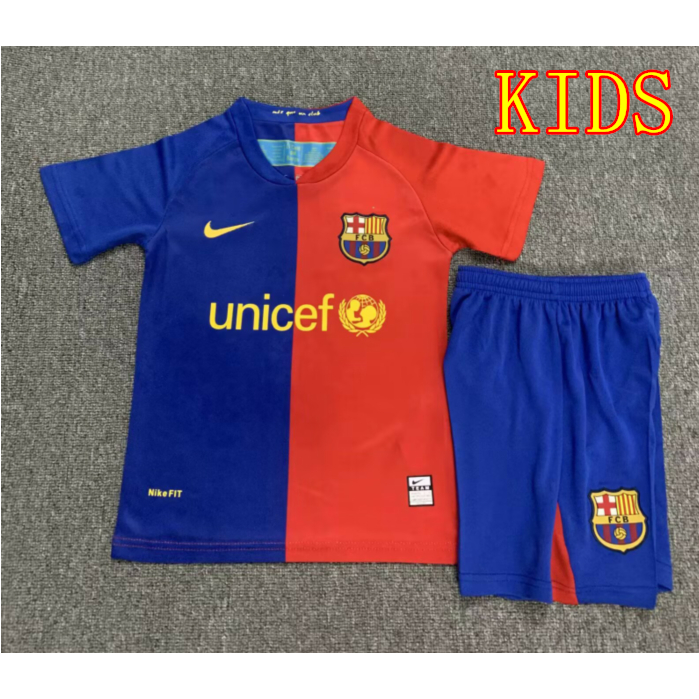 Retro Barcelona Casa Niños KIT 2008 2009 FINAL Camiseta UCL 10 MESSI 6 ...