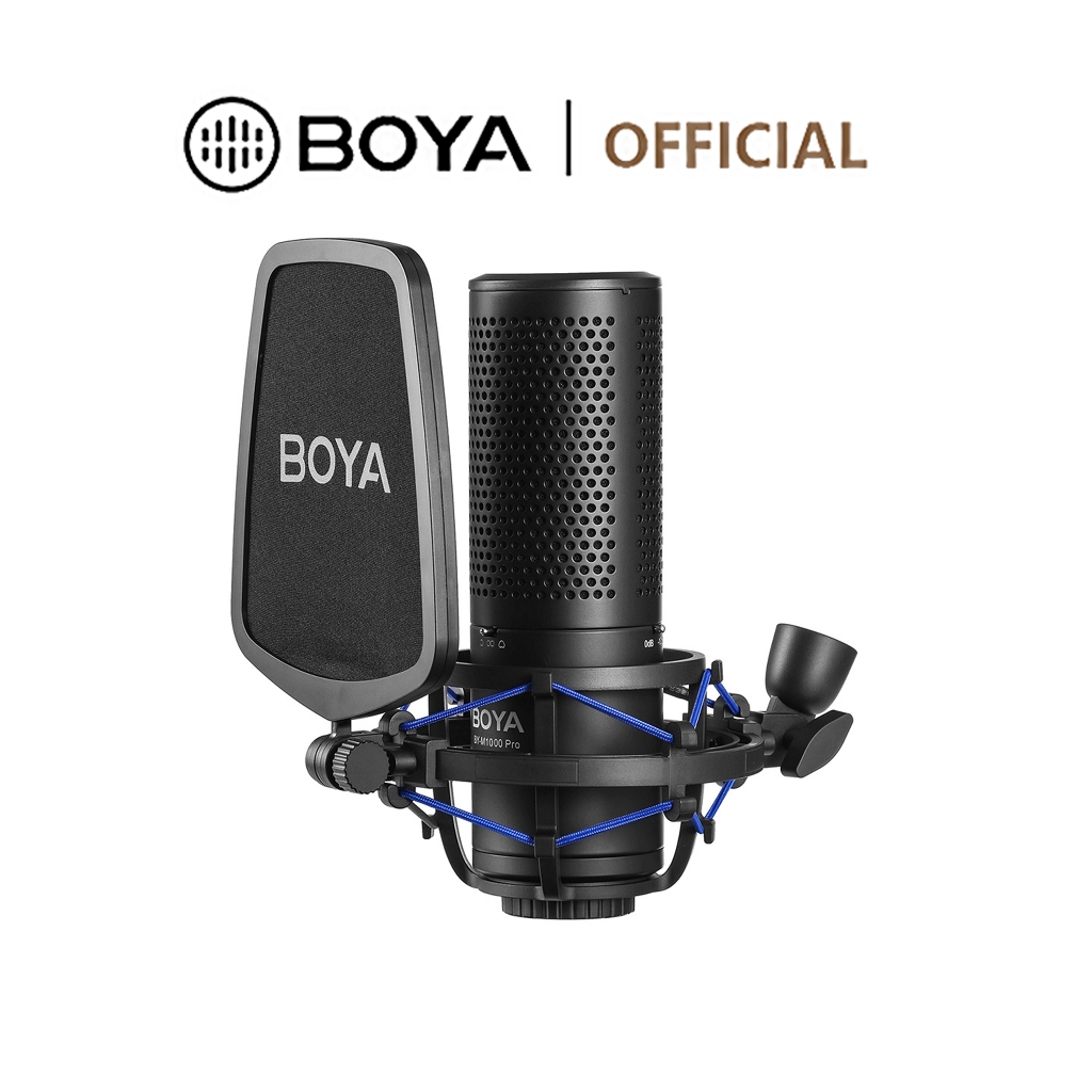 BOYA BY-M1000 Pro Micrófono De Condensador Con Filtro Pop Profesional ...