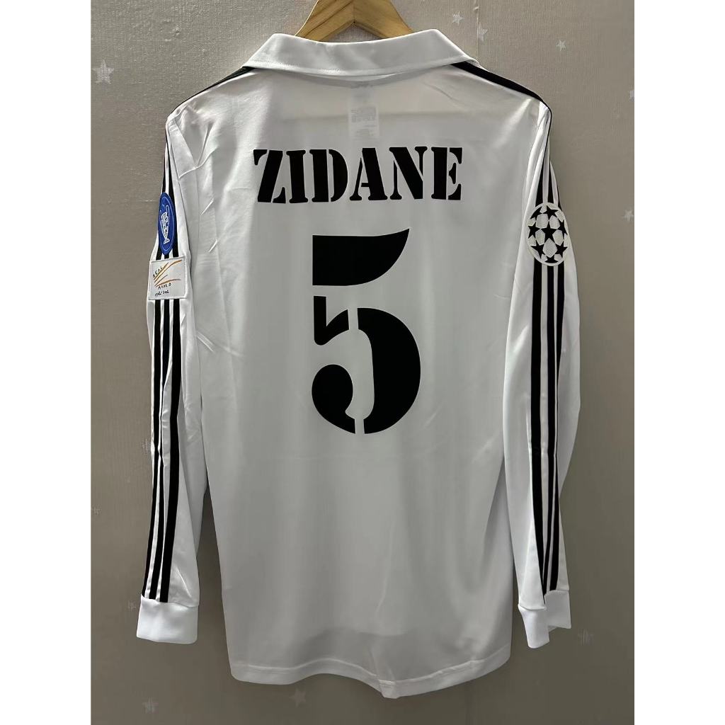 01-02 Real-Mad ZIDANE FIGO R.CARLOS UCL Camiseta De Fútbol Retro De ...