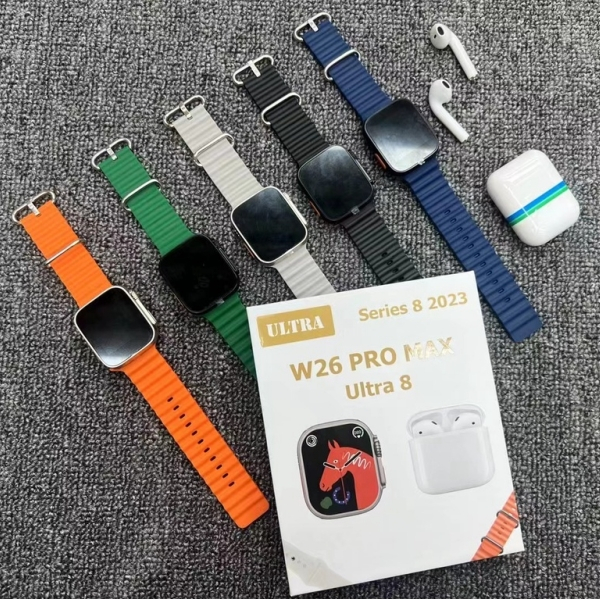 Original w26 Pro Max Smartwatch TWS Auricular 2 En 1 BT Llamada Reloj ...