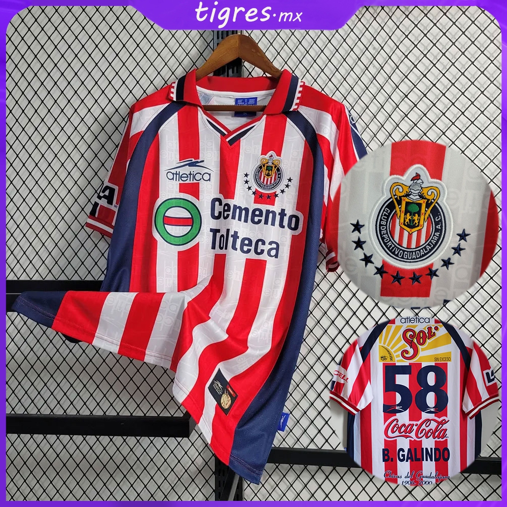 1999-2000 Retro Jersey Chivas Local Camiseta de Fútbol Personalización ...