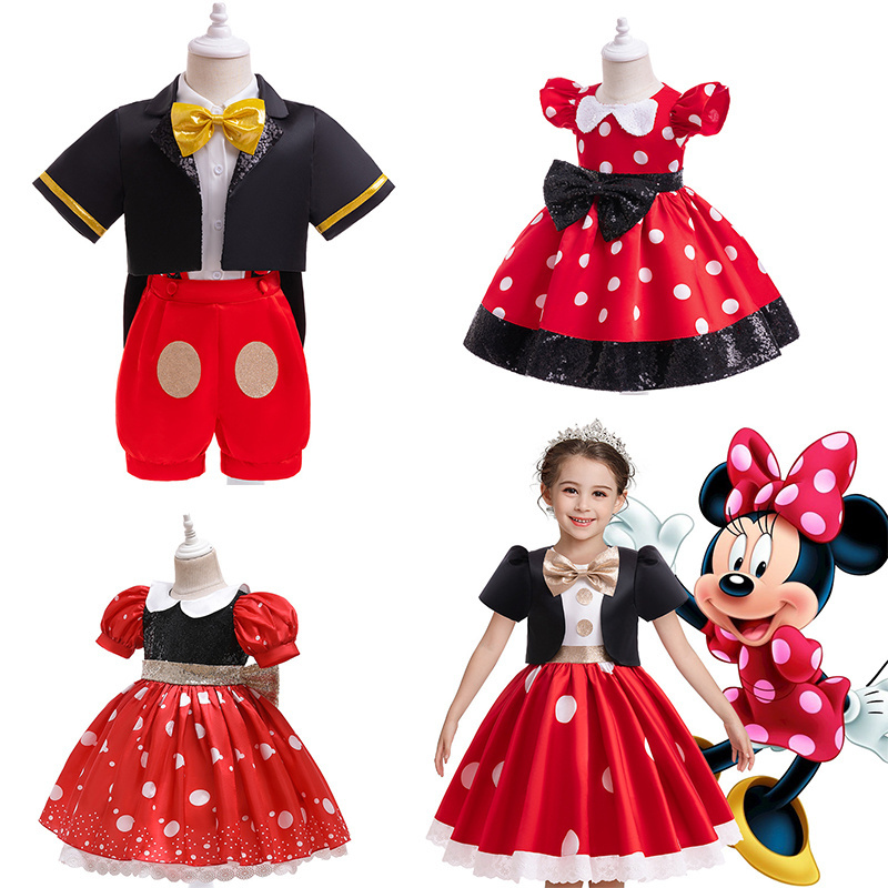 Disney Mickey Mouse Vestido Para Las Niñas Minnie Ropa De Dibujos ...