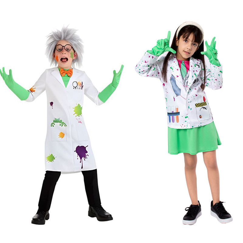 Disfraz De Científico Loco Para Niños Disfraces Juego De Rol Abrigo De ...