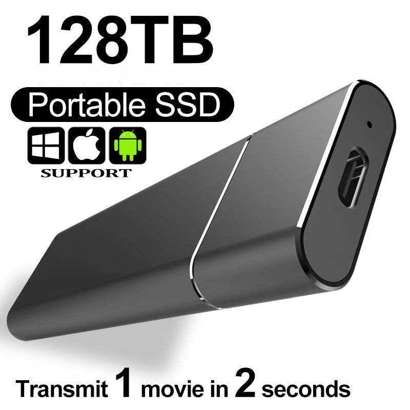 Nuevo Disco Duro Externo Portátil SSD 128TB 64TB Tipo-C USB 3.1 De Alta ...