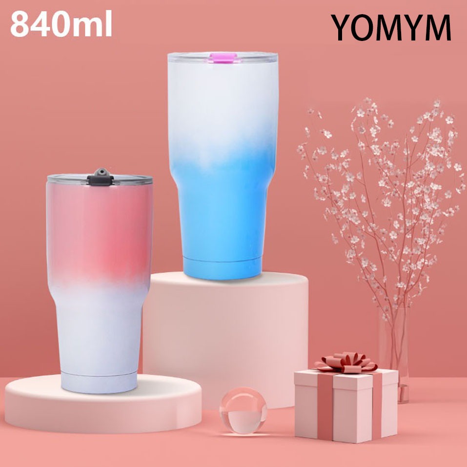 Vasos de Acero Inoxidable Termo Tumbler 840ml Mantiene la Temperatura Entre 8 y 24 Horas Bebidas ...