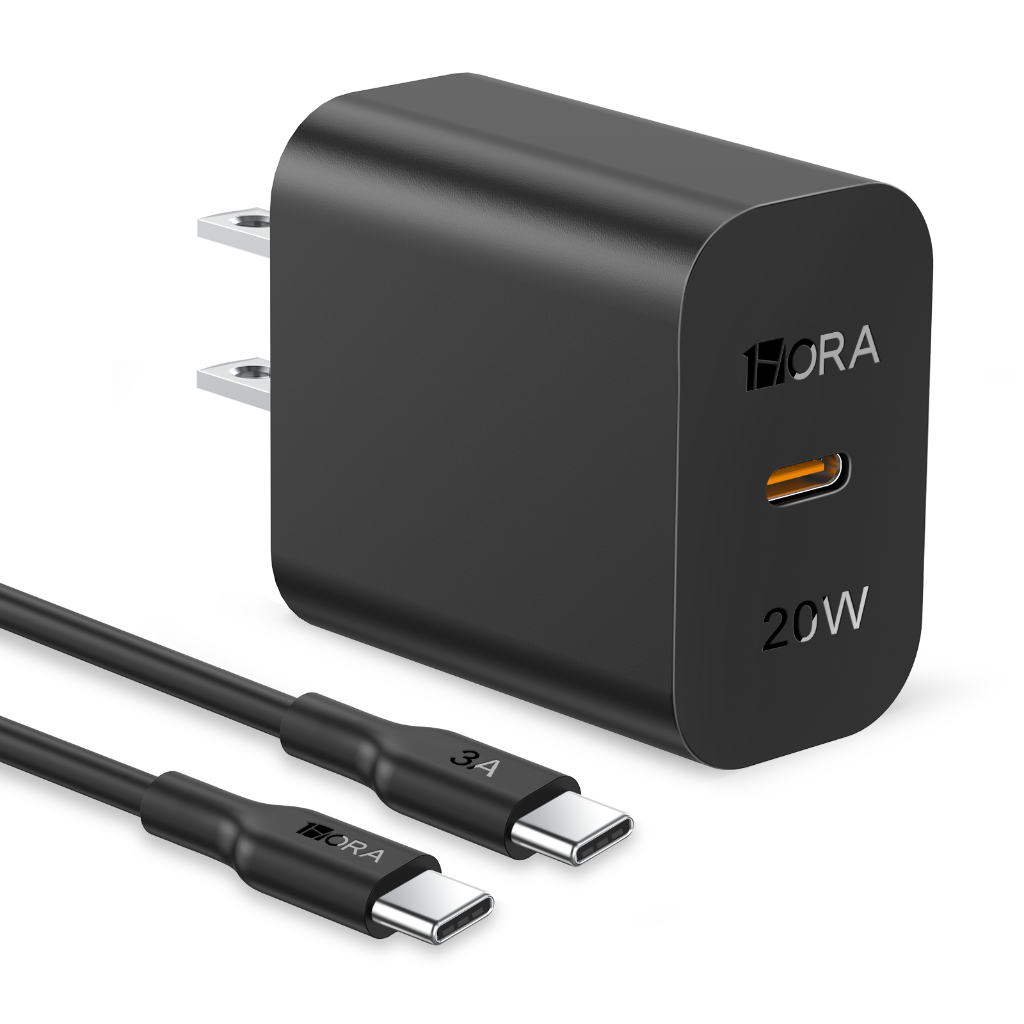 1Hora PD 20W USB C a Tipo C Adaptador De Cargador De Cable 1 Hora Carga Rápida QC 3.0 Turbo ...
