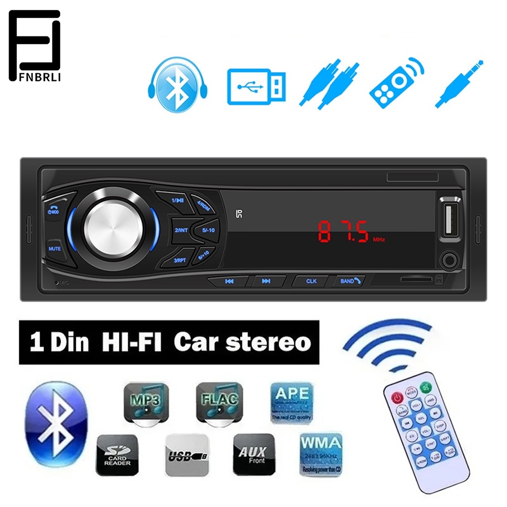 Auto Estereo 1 Din Reproductor Mp3 Con Bluetooth Y Auxiliar Para Auto ...