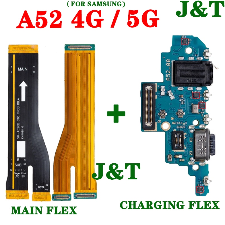 Para Samsung Galaxy A52 4G 5G Dock Conector Puerto De Carga USB + Placa Base Principal Cable ...