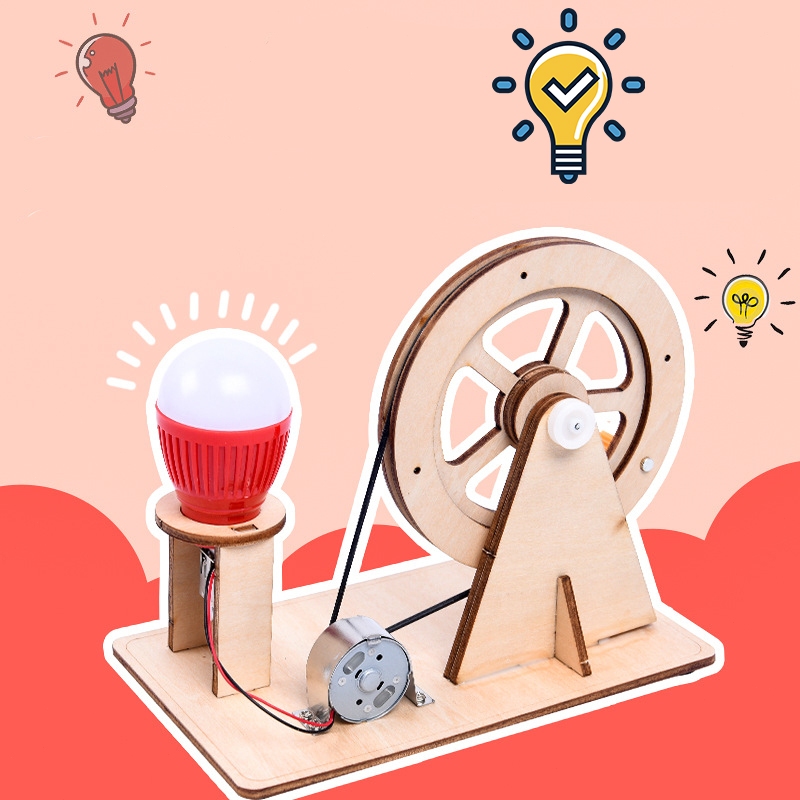 Kits De Construcción De Madera 1 Juego Generador De Mano Electricidad ...