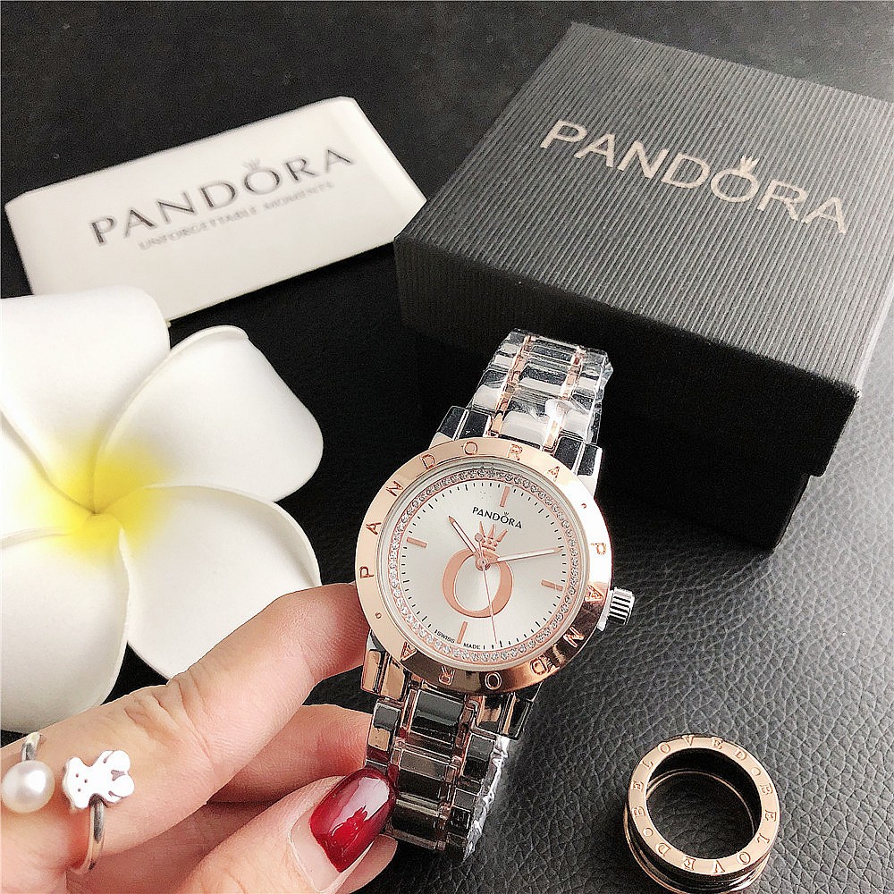 Pandora Estilo Simple Temperamento Reloj De Pulsera De Doble Ojo ...