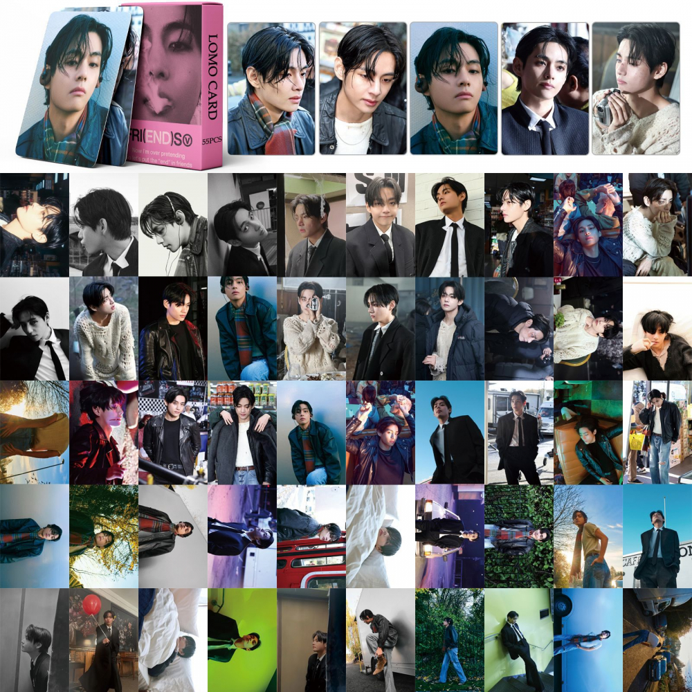 LINXX 55 Piezas BT-S 2024 Festa Álbum Monocromo Lomo Tarjeta Kpop Postal 10o Aniversario Serie ...