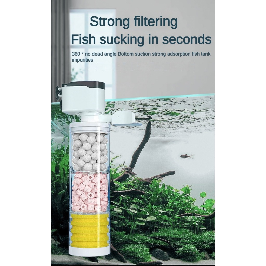 Filtro Para Pecera Silencioso Tres En Uno Bomba Sumergible Equipo De ...