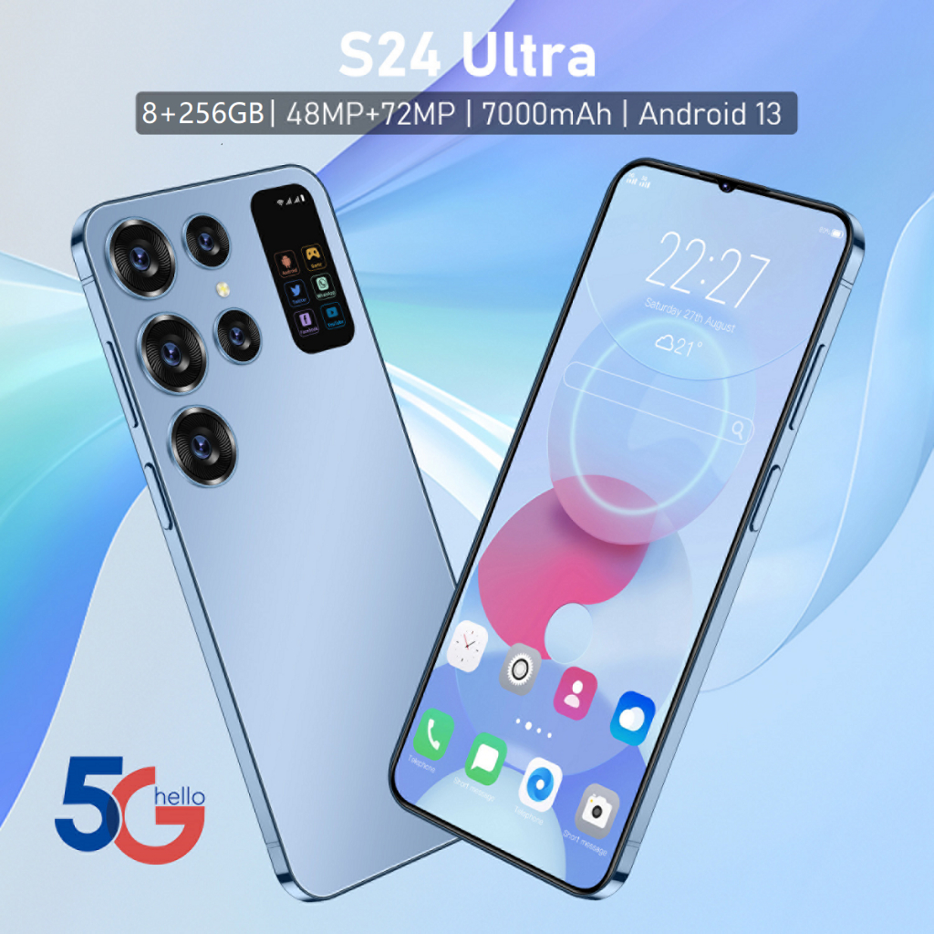 S24 Ultra 4G/5G Smartphone 7.0 HD Memoria De Pantalla Completa 8GB + 256GB Android 13 Doble ...