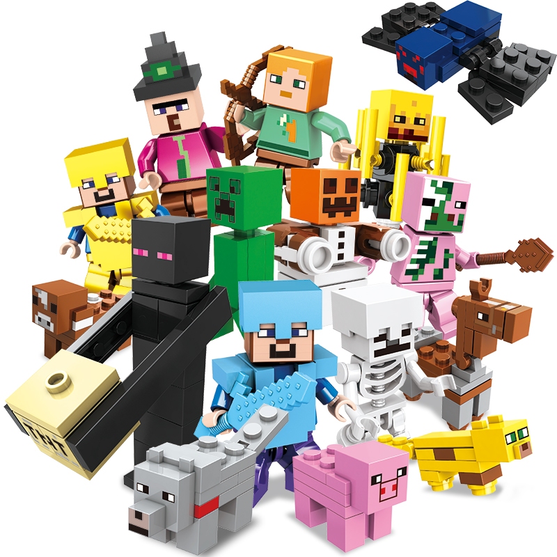Minecraft Juego Completo Personajes Muñecas 16 Personajes Imagen ...
