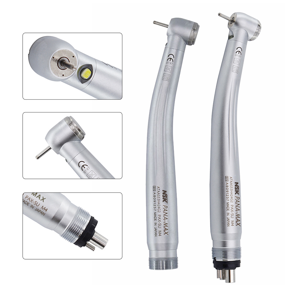 Fibra Óptica Dental NSK PANA MAX E-Generador LED 3 Vías De Alta Velocidad Pieza De Mano 2/4 ...