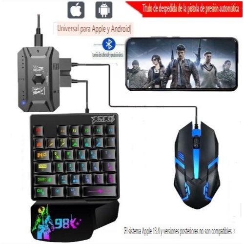 Teclado Mecánico De Una Mano RGB Retroiluminado Portátil Mini gaming ...