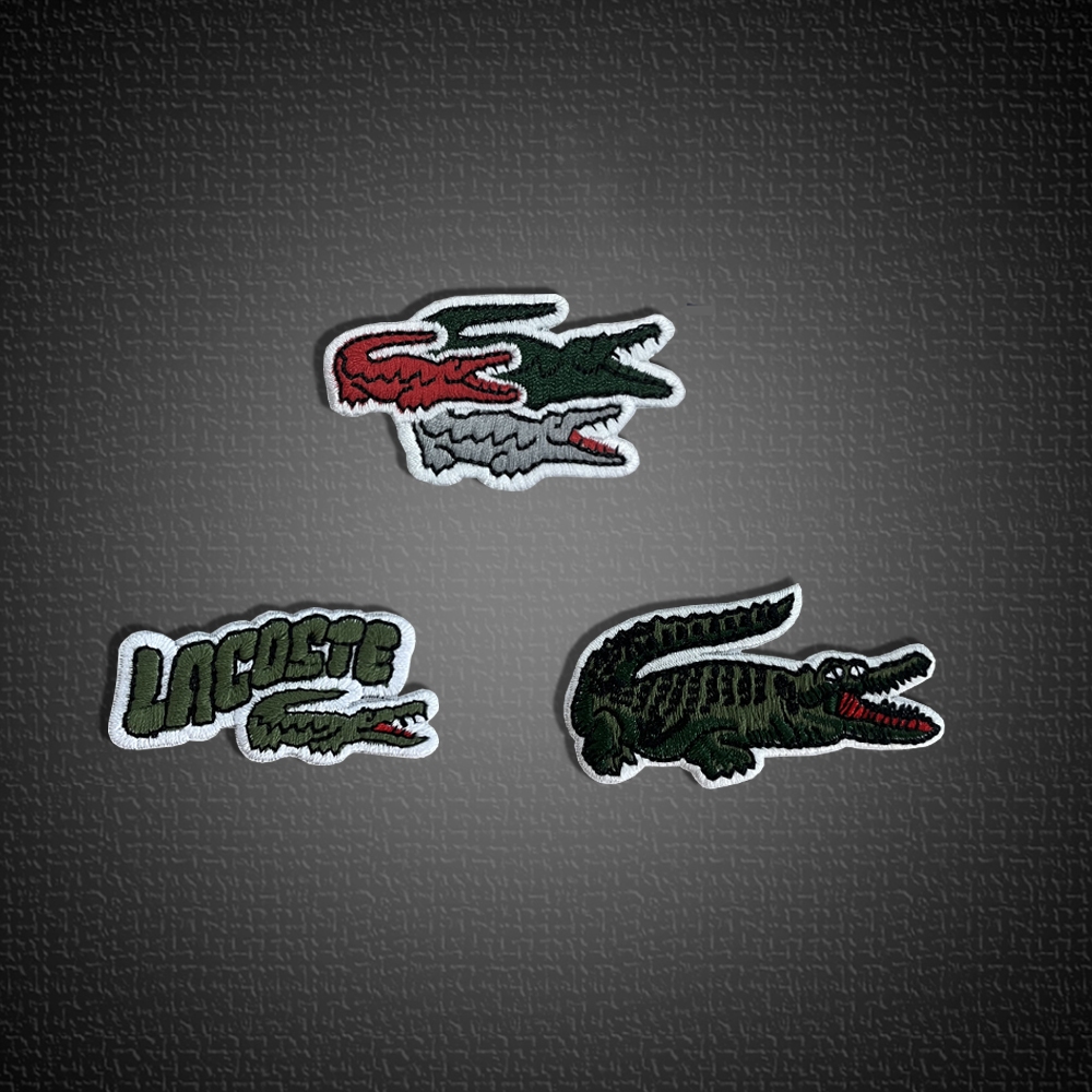 Logotipo De Cocodrilo Tela Bordado Insignia Ropa Camiseta Planchada Y ...