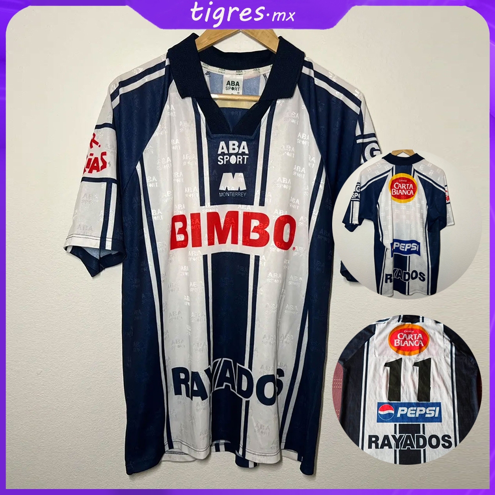 1998-1999 Retro Jersey Monterrey Rayados Local Camiseta de Fútbol ...