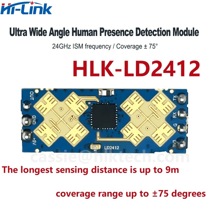 Hi-Link HLK-LD2412 24G Sensor De Presencia Humana Y Movimiento Módulo De Alcance FMCW De Larga ...