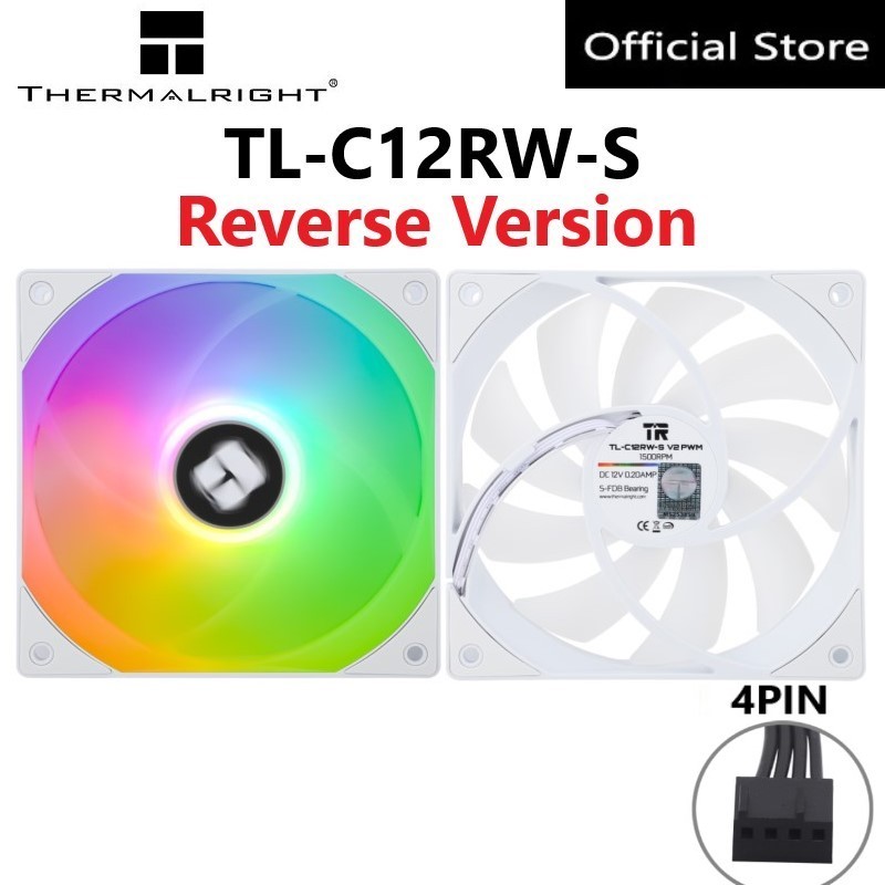 Thermalright TL-C12RW-S ARGB Versión De Ventilador De La CPU 120mm Chasis 4pin PWM Conector ...