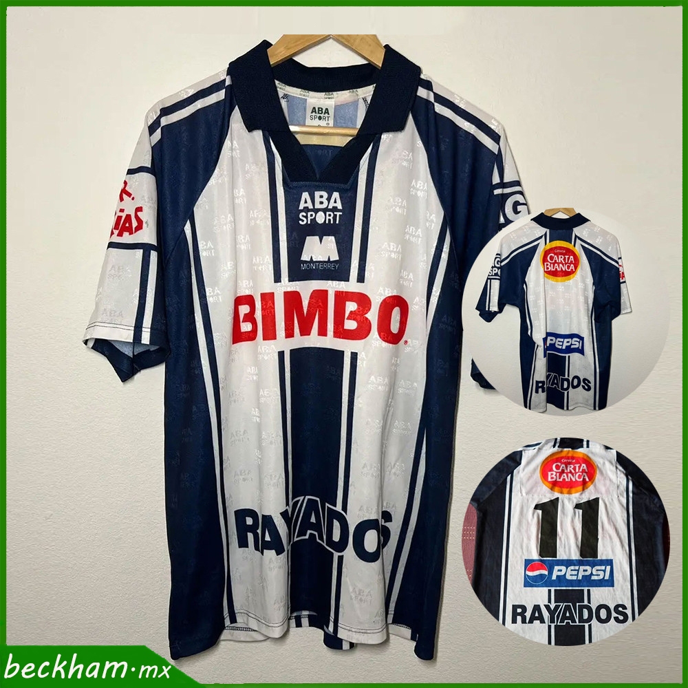 1998-1999 Retro Jersey Monterrey Rayados Jersey Tercero Camiseta de ...