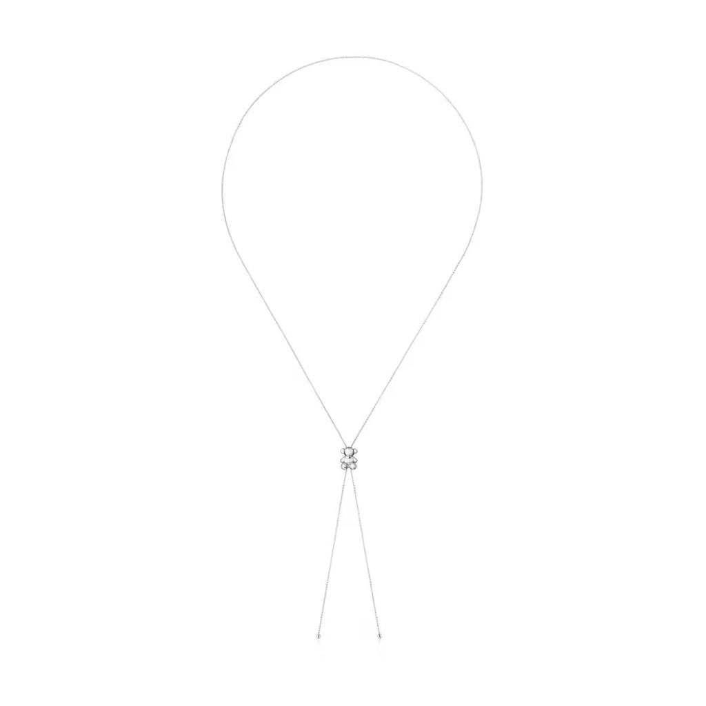 S9225 Material Tous Marca Audaz Oso Patrón Largo Collar De Plata Lindo ...