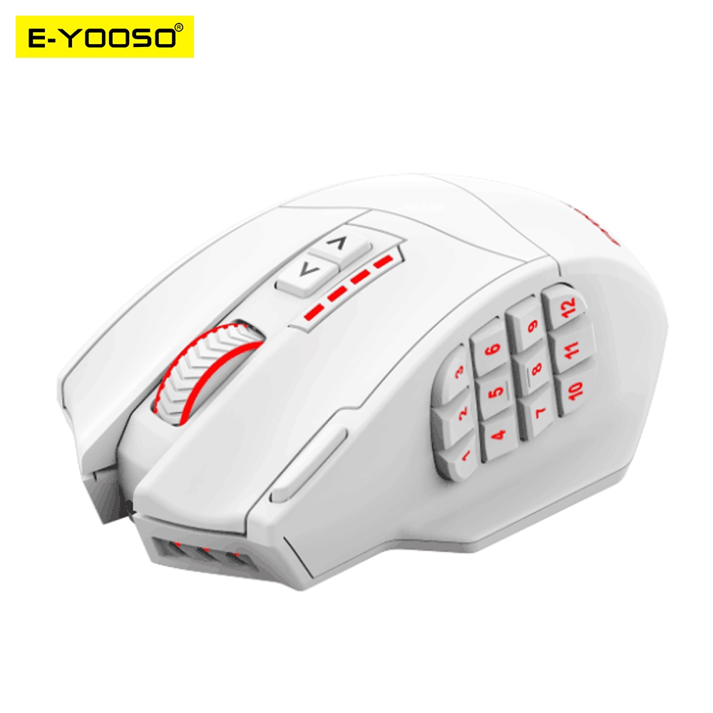 E-YOOSO X-33 RGB USB 2.4G Ratón Inalámbrico Para Juegos 16000 DPI 16 ...