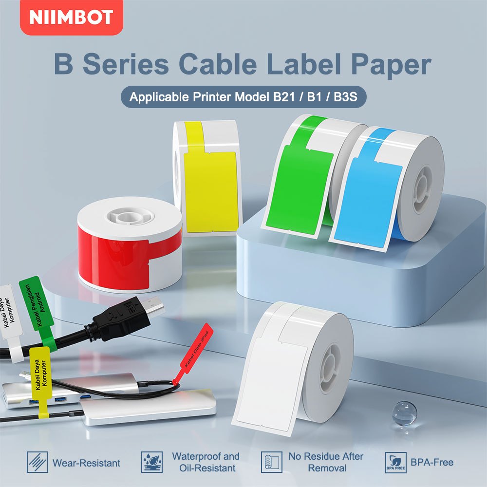 NIIMBOT B21/B1/B3S Etiquetas para cables, utilizadas para crear ...
