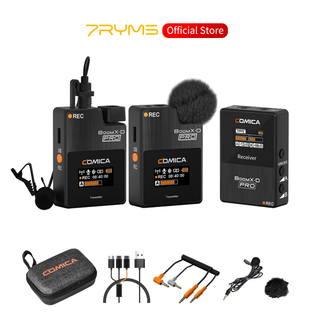 Comica BoomX-D PRO Sistema De Micrófono Inalámbrico De Solapa Con ...
