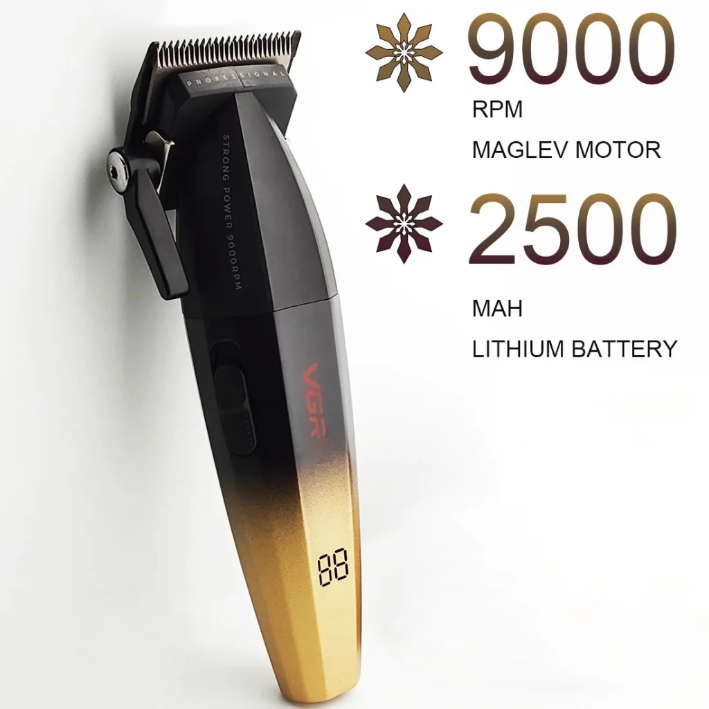 VGR V003 V906 Oro 9000RPM Cortadora Eléctrica Profesional Máquina De Peluquería Para Hombre ...