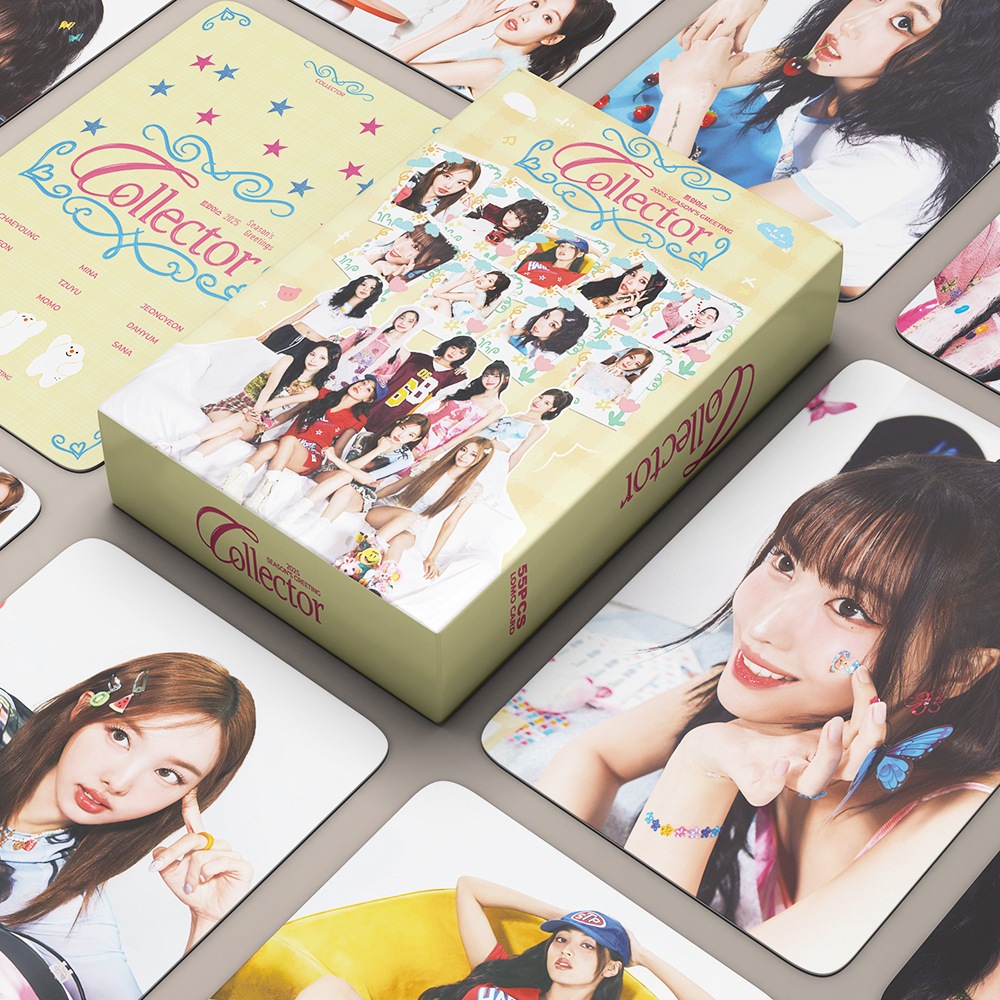 55 pcs TWICE Dos Veces 2025 Coleccionista Tarjetas Lomo Jihyo Tarjetas ...