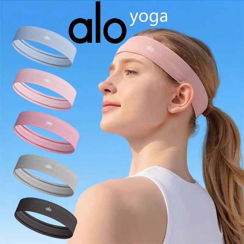 Doble Banda Antideslizante Alo Yoga Antitranspirante Banda De Pelo De ...