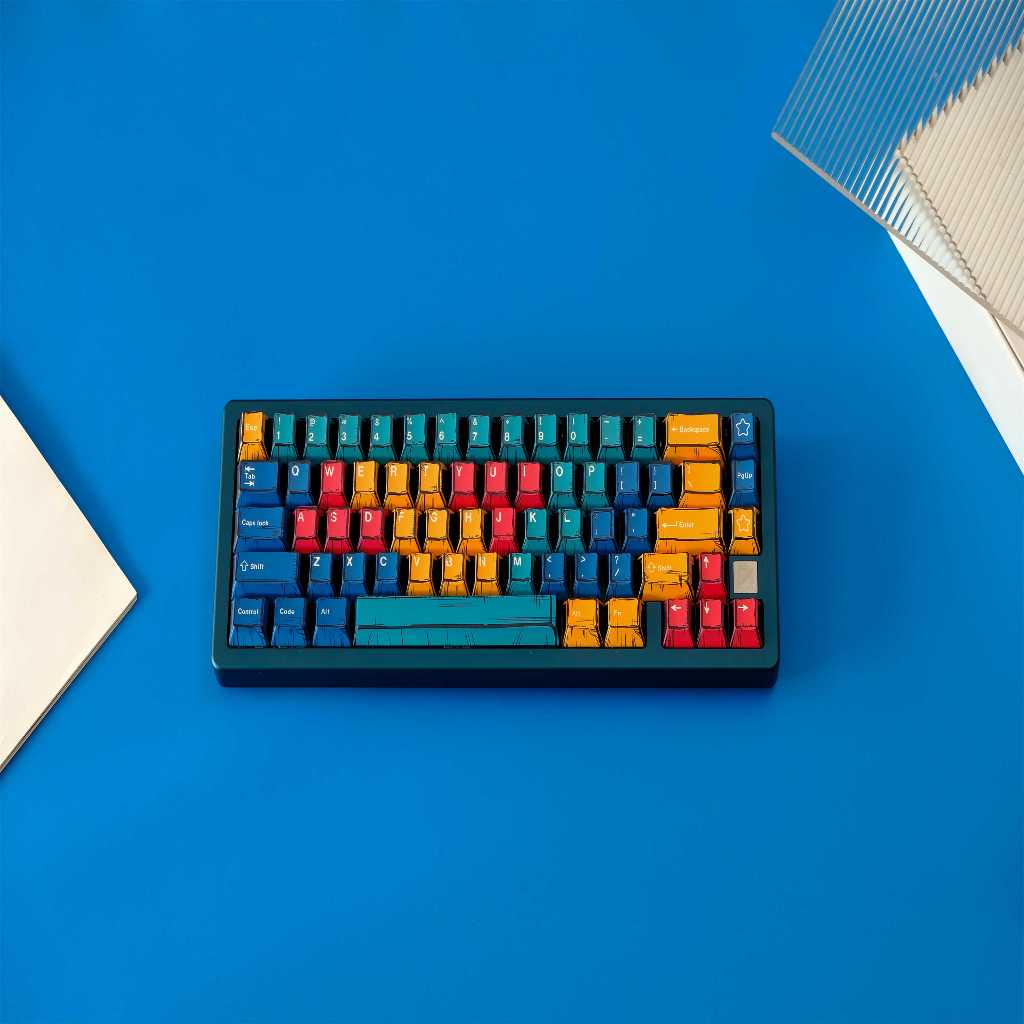 GMK Color Swatches Tema KeyCap Set 145 Teclas PBT Personalizado Estilo Manga Tapa De Teclado ...