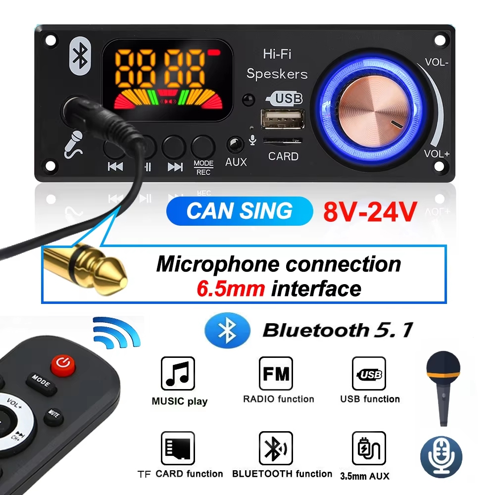 Bluetooth 5.1 MP3 Placa Decodificadora 160W Amplificador Reproductor De ...