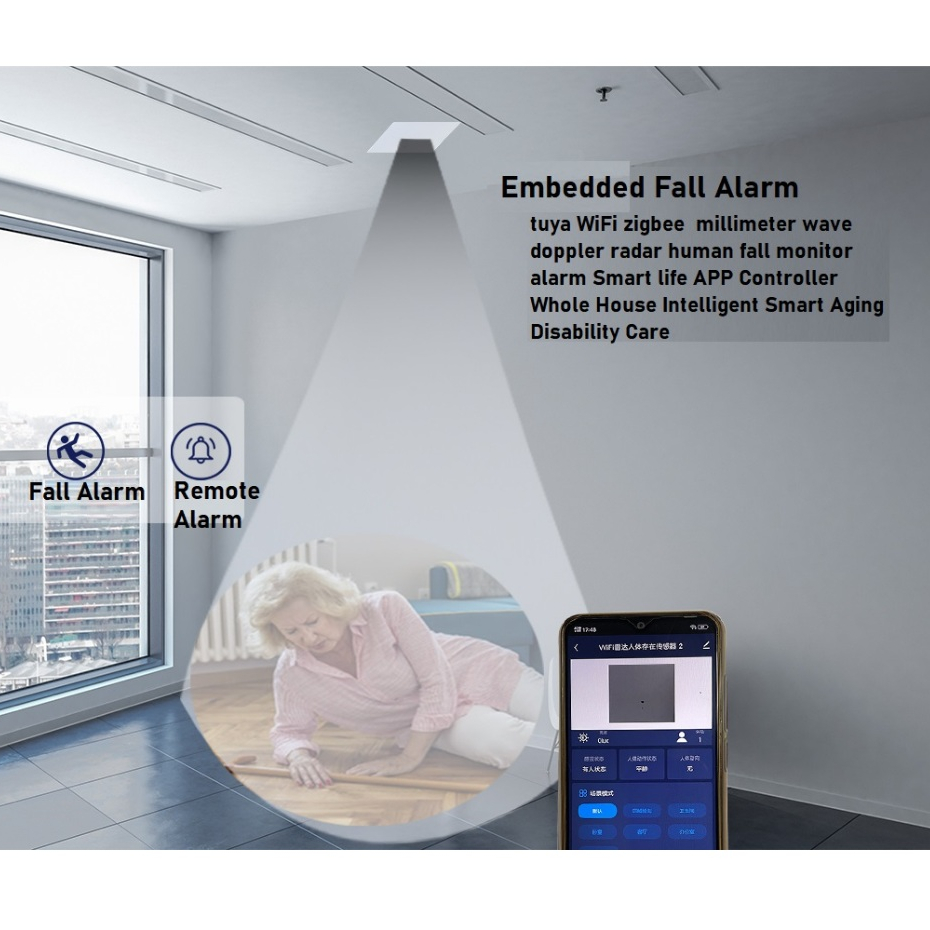 Tuya Inalámbrico Inteligente WiFi zigbee Milimétrica Onda doppler radar ...